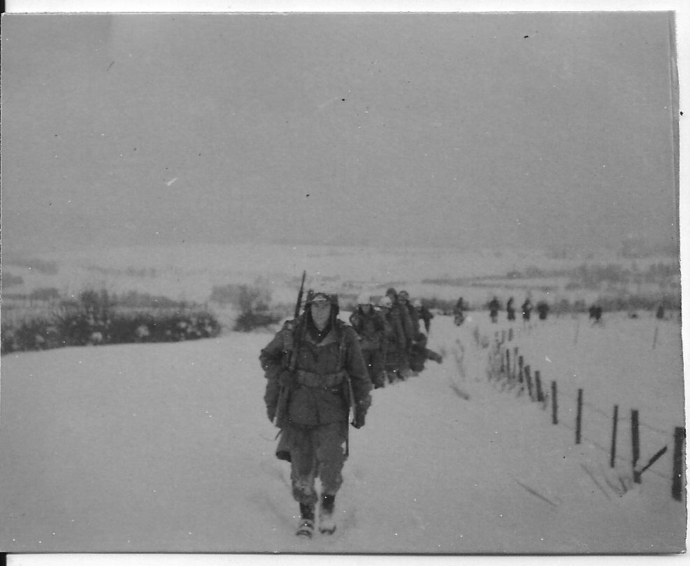 82nd Airborne Soldiers on the Approach March to Trois-Ponts (Approx. 15th of December 1944 ...