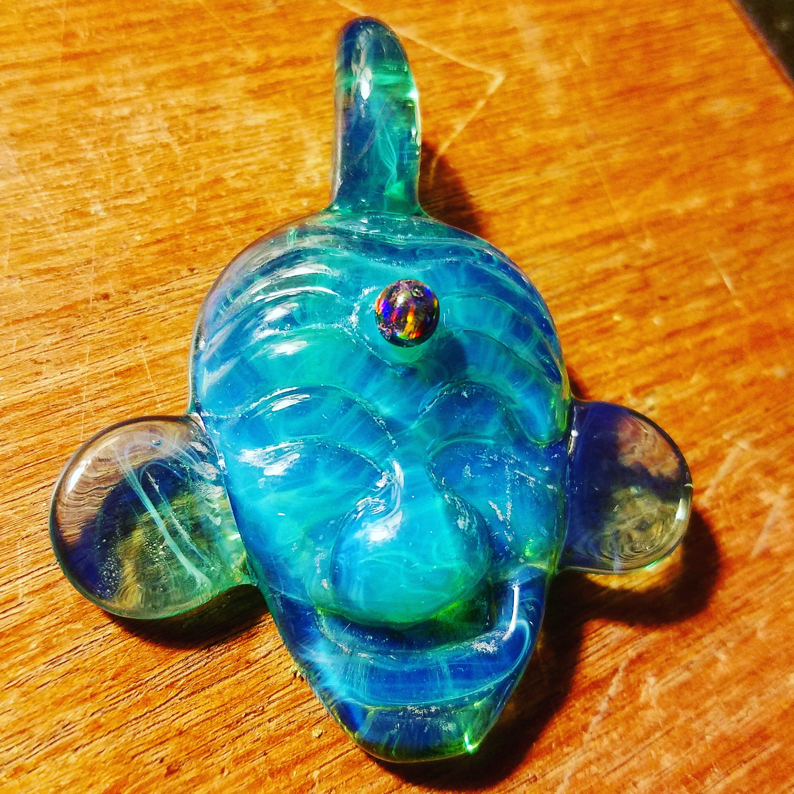 #87 Meta-Terrania Zenhead with an encased Gilson Fire Opal. | Scrolller