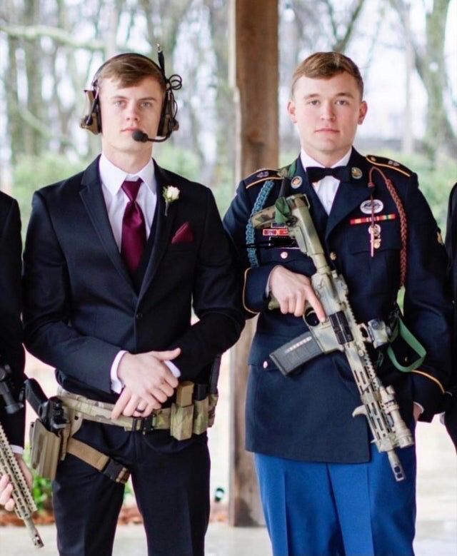 A “boot” groom and his best man. | Scrolller