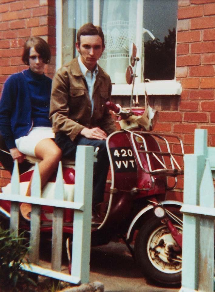 A boy and his girl on a scooter in 1968 | Scrolller