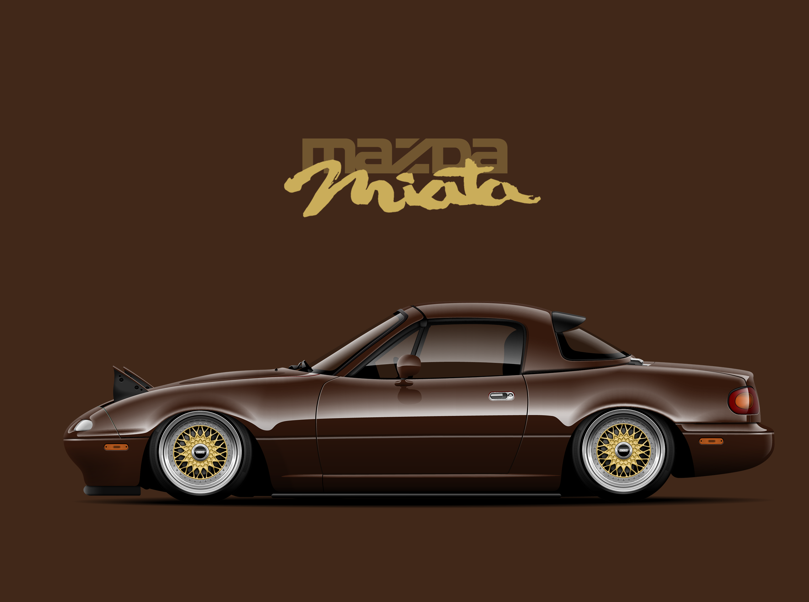 A choco-Miata I recently illustrated! (OC) | Scrolller