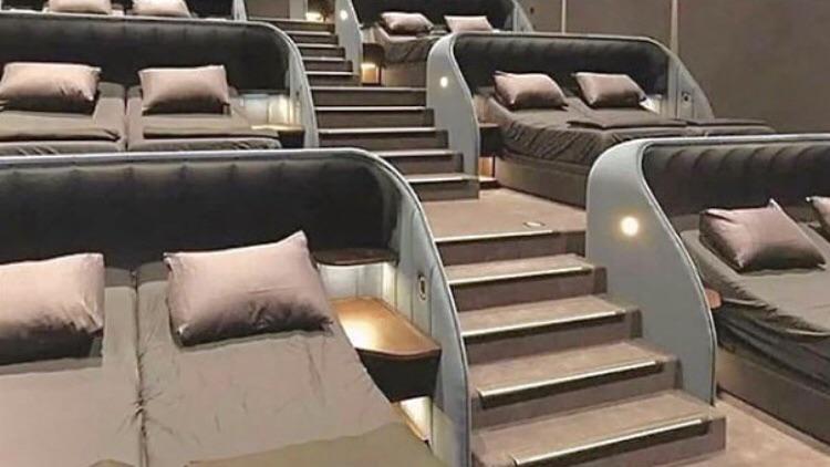 A cinema in Switzerland changed the seats to beds | Scrolller