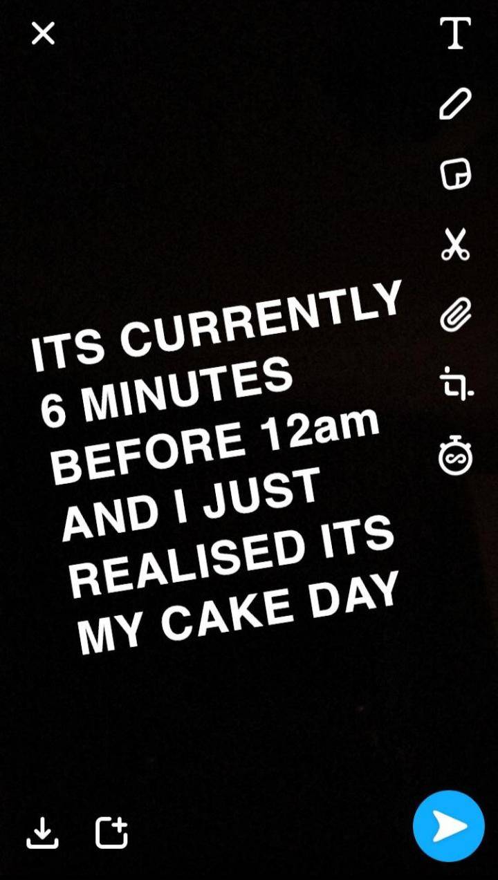 A crappy cakeday meme made poorly on the instagram editor... | Scrolller