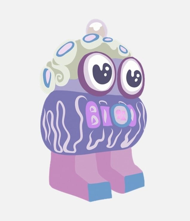 A digital doodle of my Sprite Bot sculpture. | Scrolller