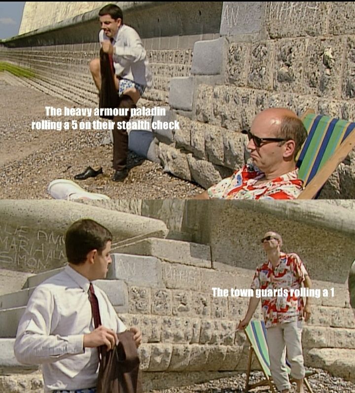 A Dnd meme from every scene in Mr.Bean part 3 | Scrolller