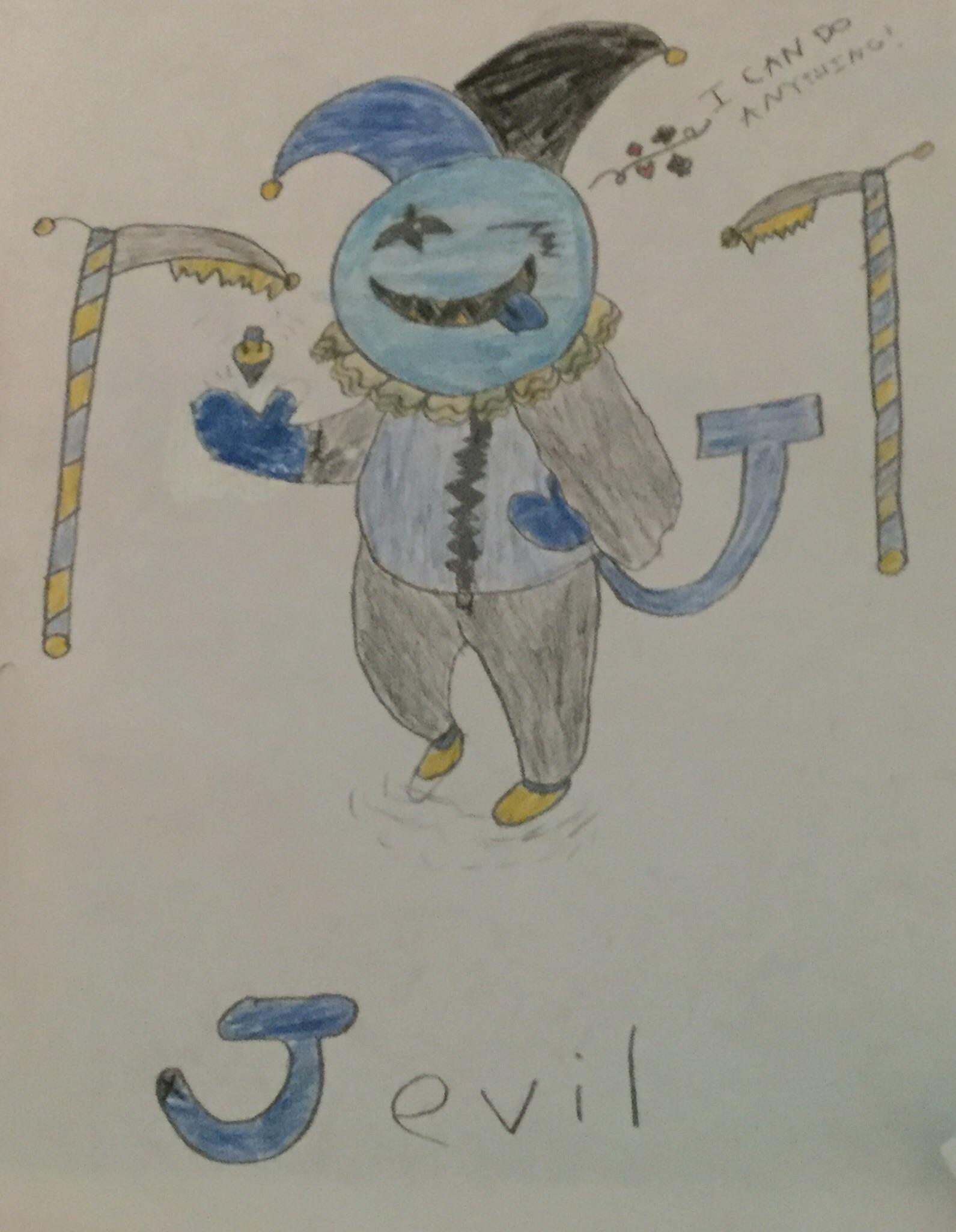 A drawing of jevil | Scrolller