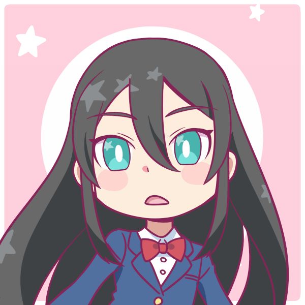 A friend made the waifu on Picrew! Look at her!!
