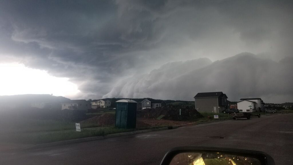 A hail storm rolling in. | Scrolller