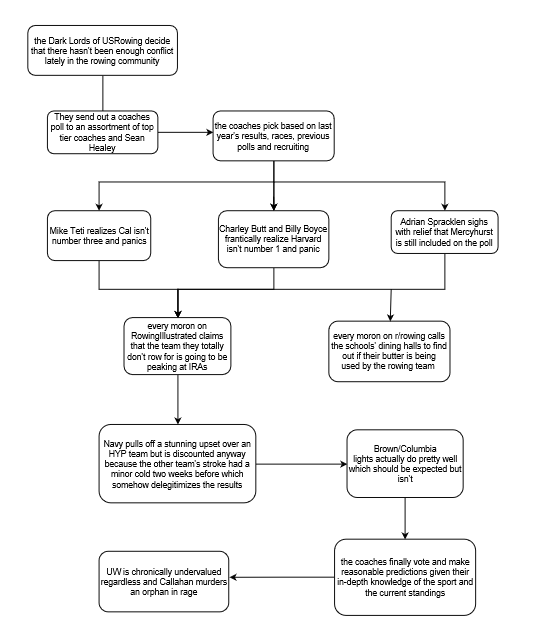 a helpful flowchart for understanding how the USRowing Coaches' Poll is made | Scrolller