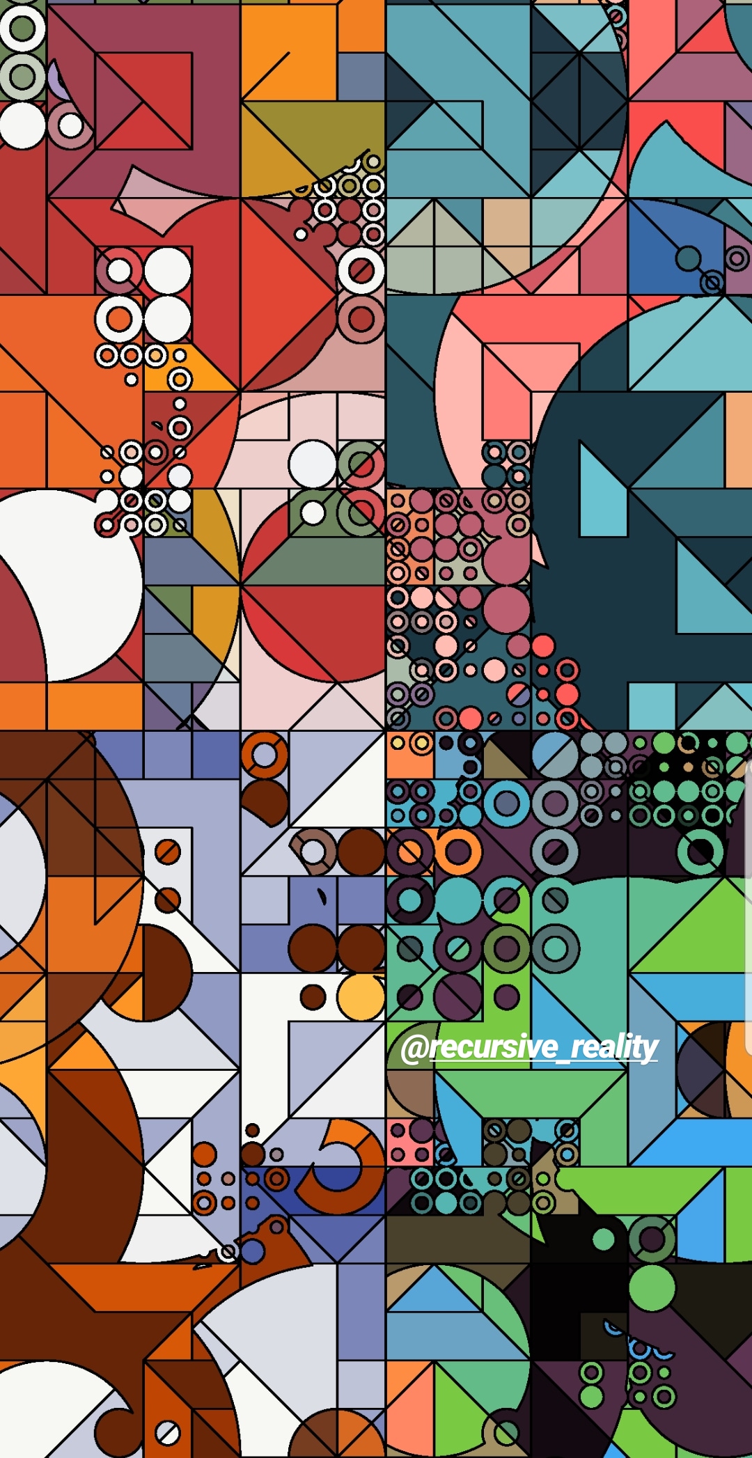 A layered composite of procedurally generated images | Scrolller