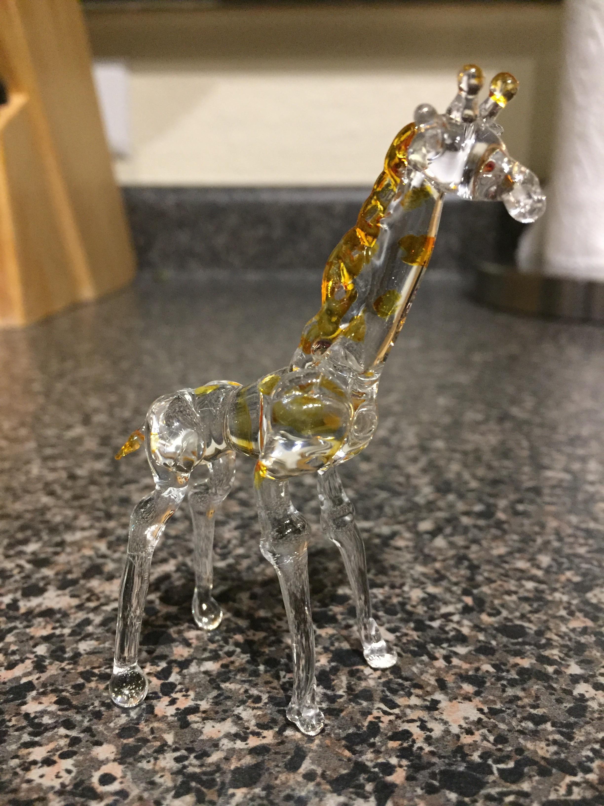 A little glass giraffe I picked up from our local art walk. | Scrolller