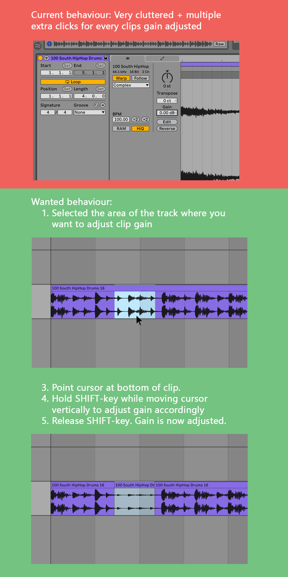 A new way to adjust clip gain? | Scrolller