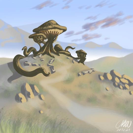 A re-imagination of Tel Vos in the late 4th era after the eruption of Red Mountain. | Scrolller