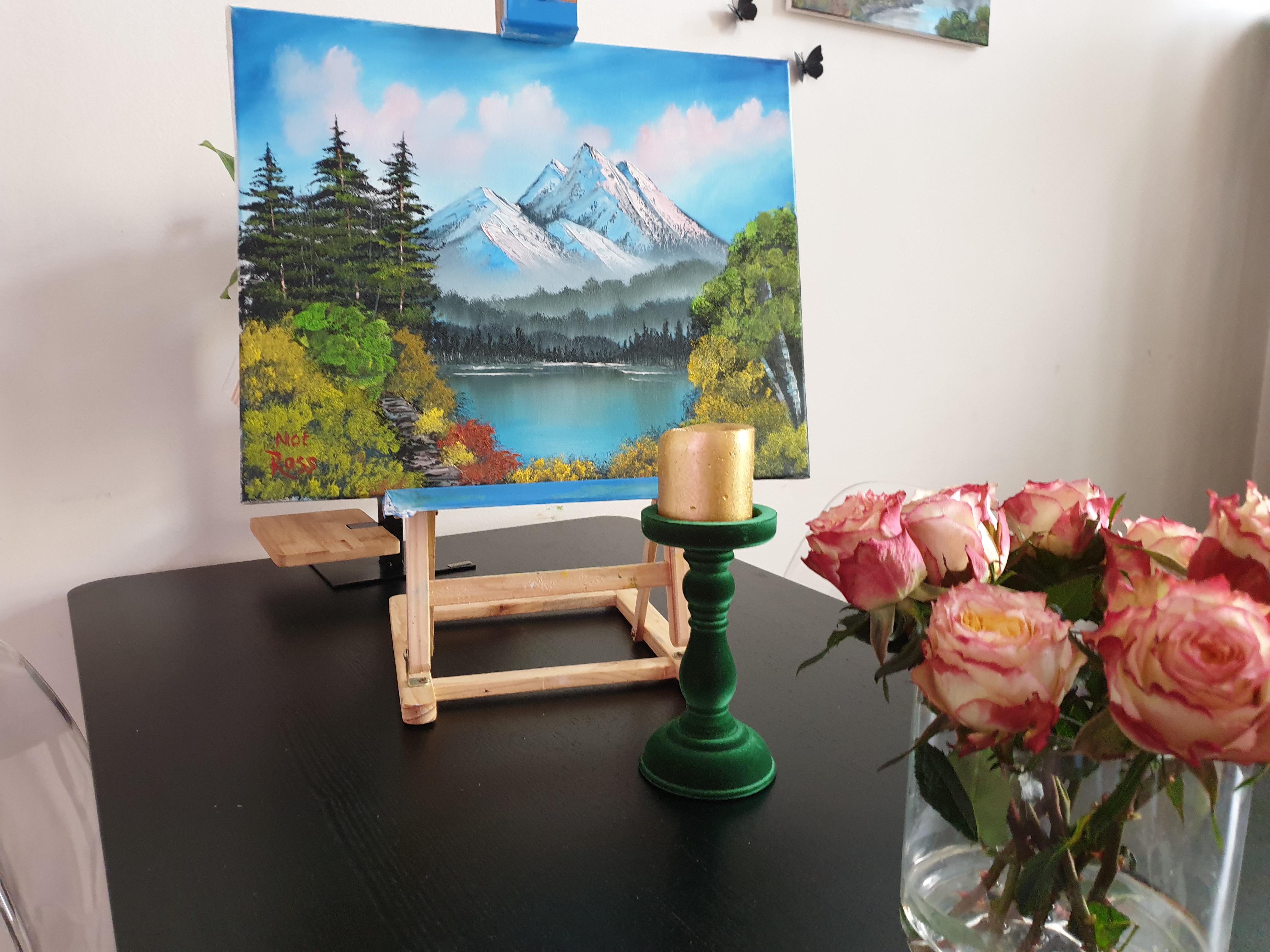 A replica i made of Bob ross "Towering Peaks" . | Scrolller