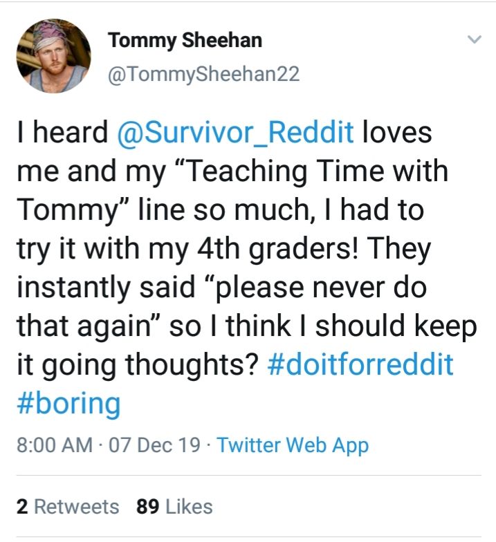 A shout-out from Tommy. | Scrolller
