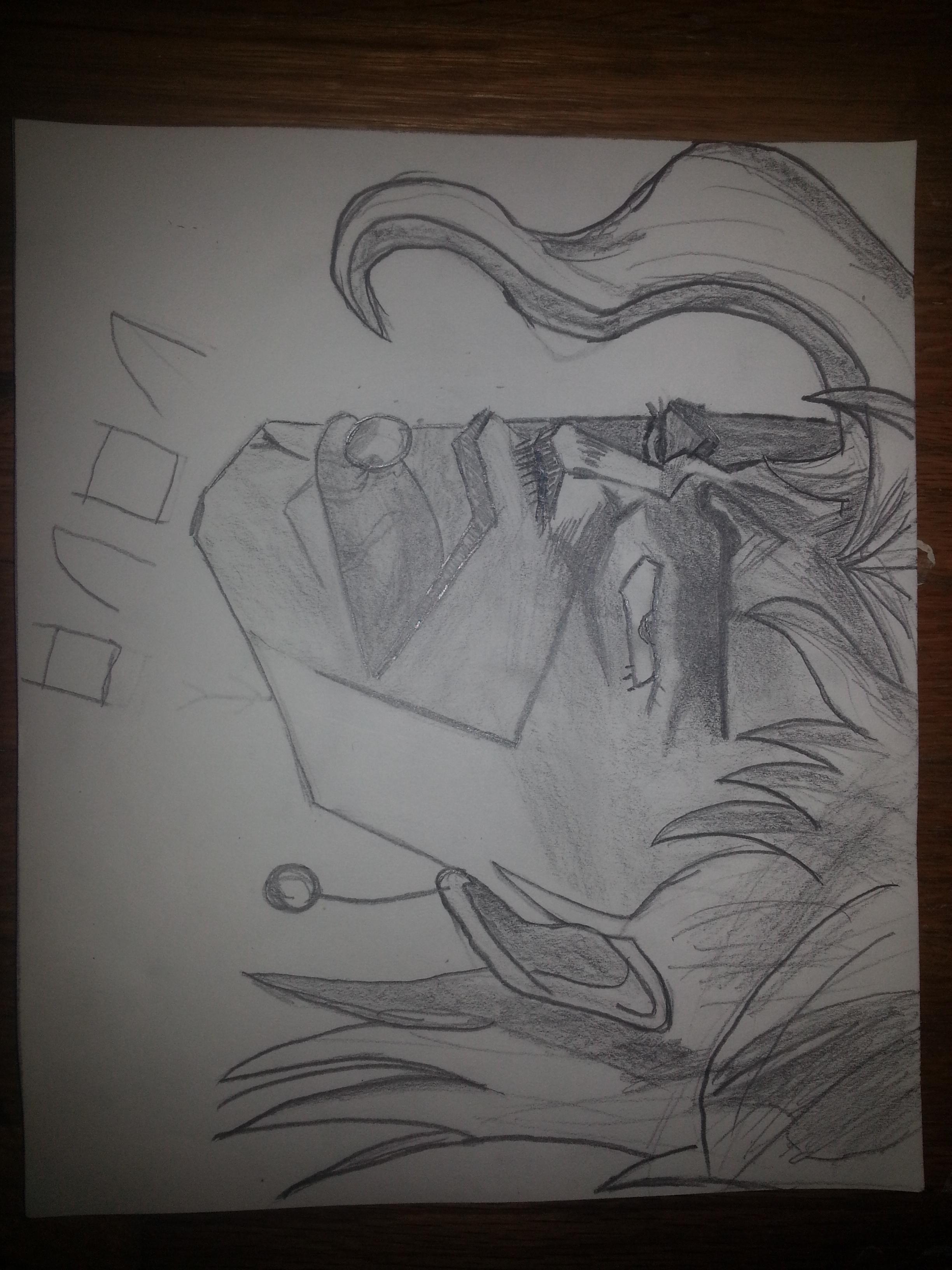 A sketch I did in art class, sorry it's sideways | Scrolller