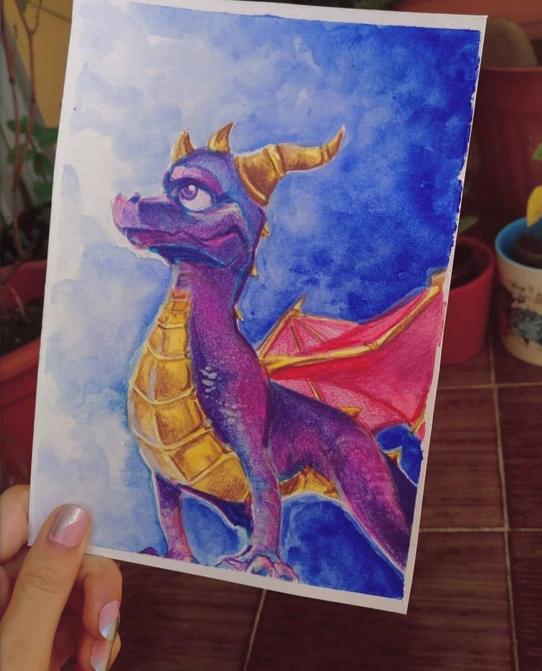 A Spyro drawing i made,cant wait to play the new remaster trilogy | Scrolller