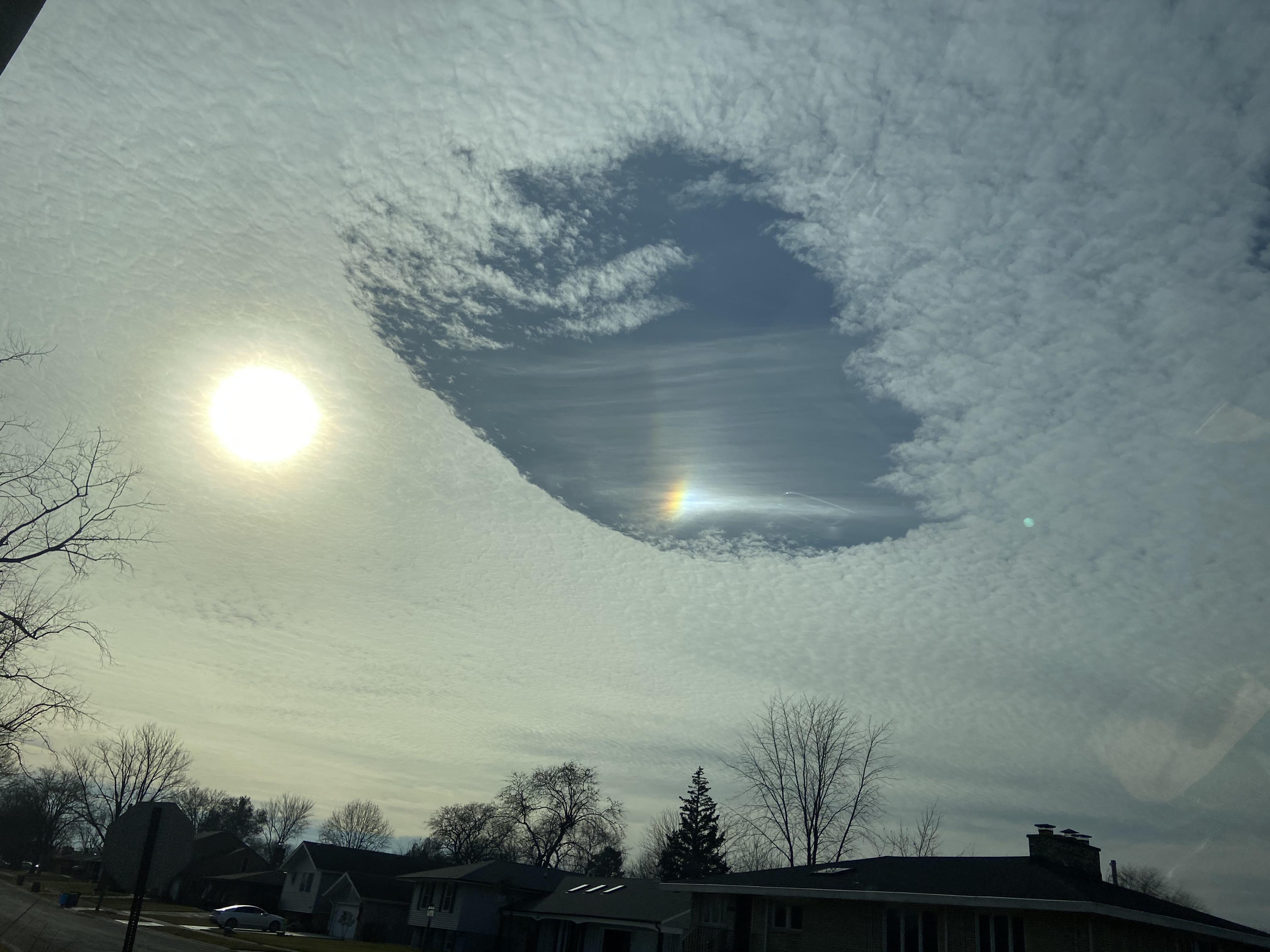 A tiny rainbow in this cloud hole | Scrolller
