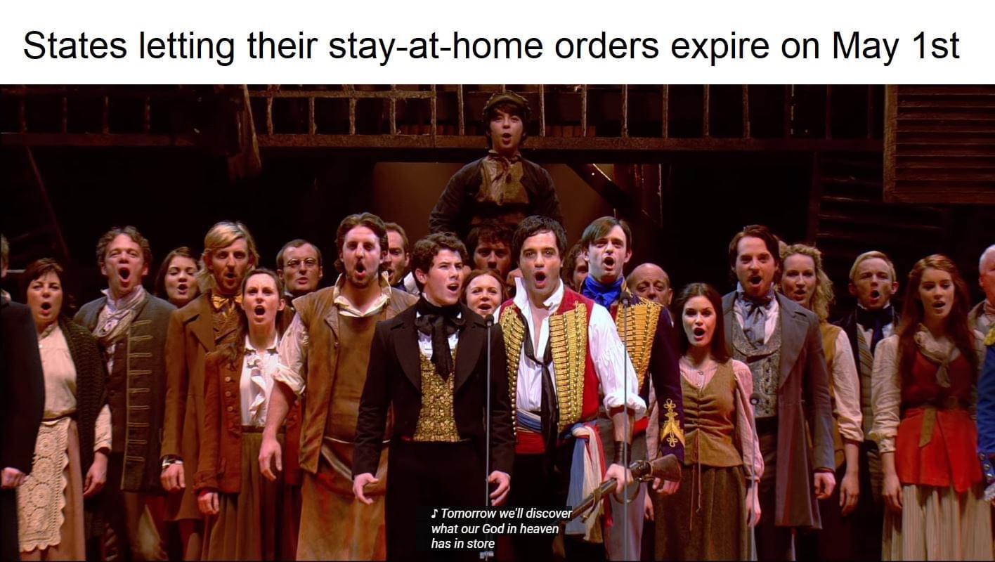 A topical theatre meme spotted today | Scrolller