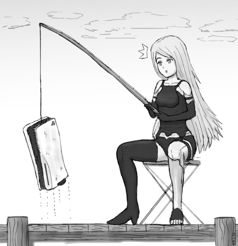 A2 accidentally finding a PS5 (fanart i drew) | Scrolller