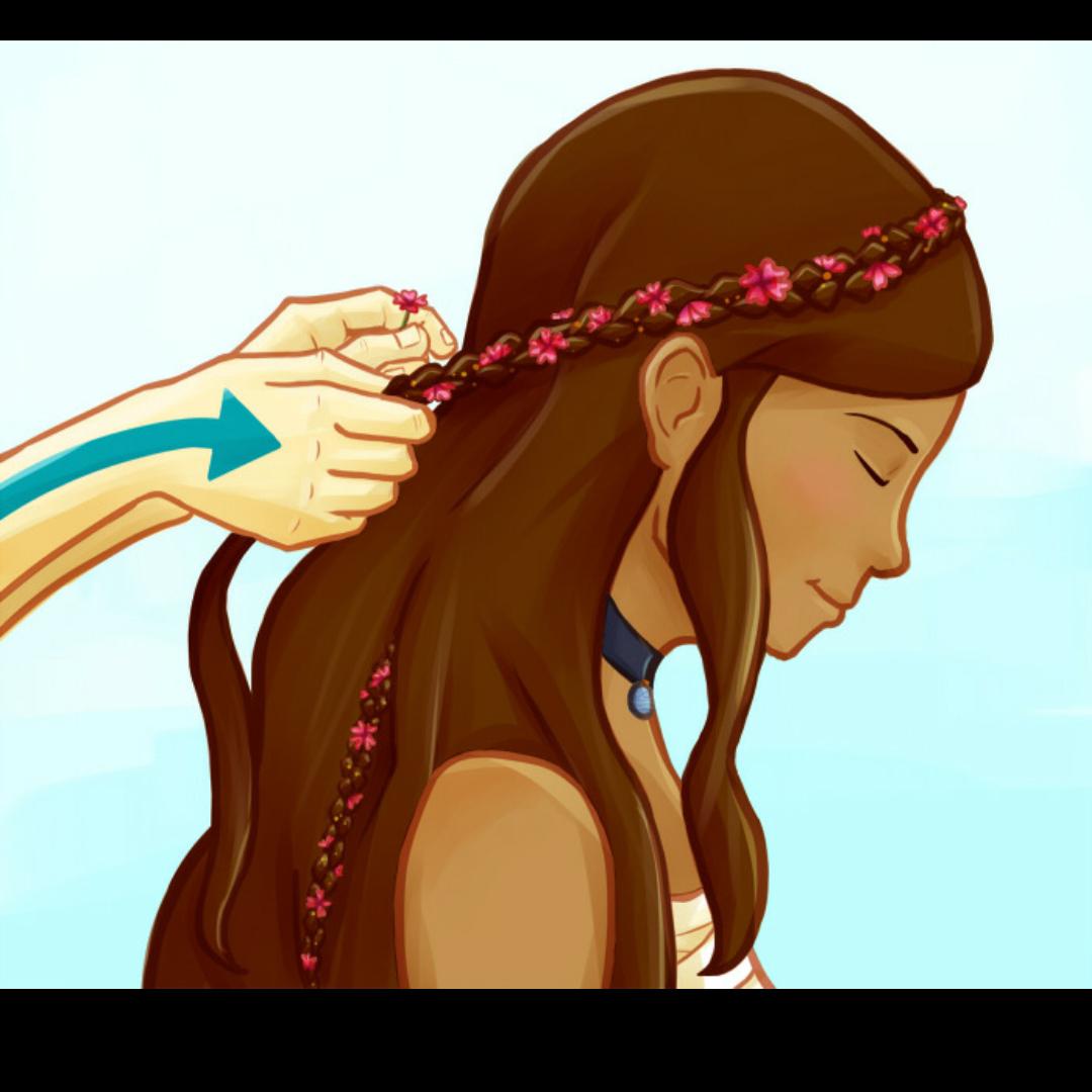 Aang braiding katara's hair by thelegendofzuko on tumblr | Scrolller
