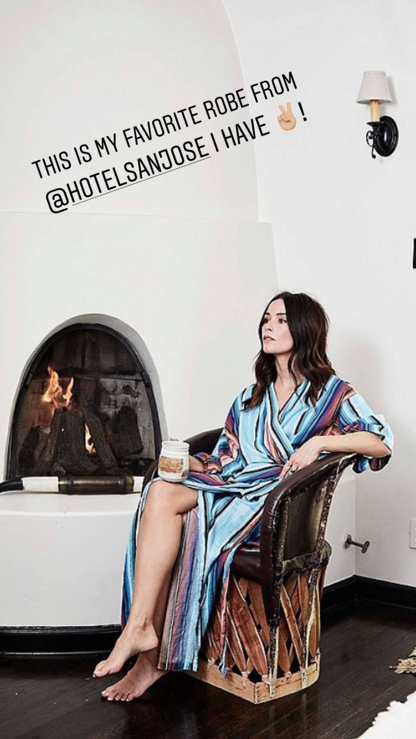 Abigail Spencer relaxing by her hearth | Scrolller