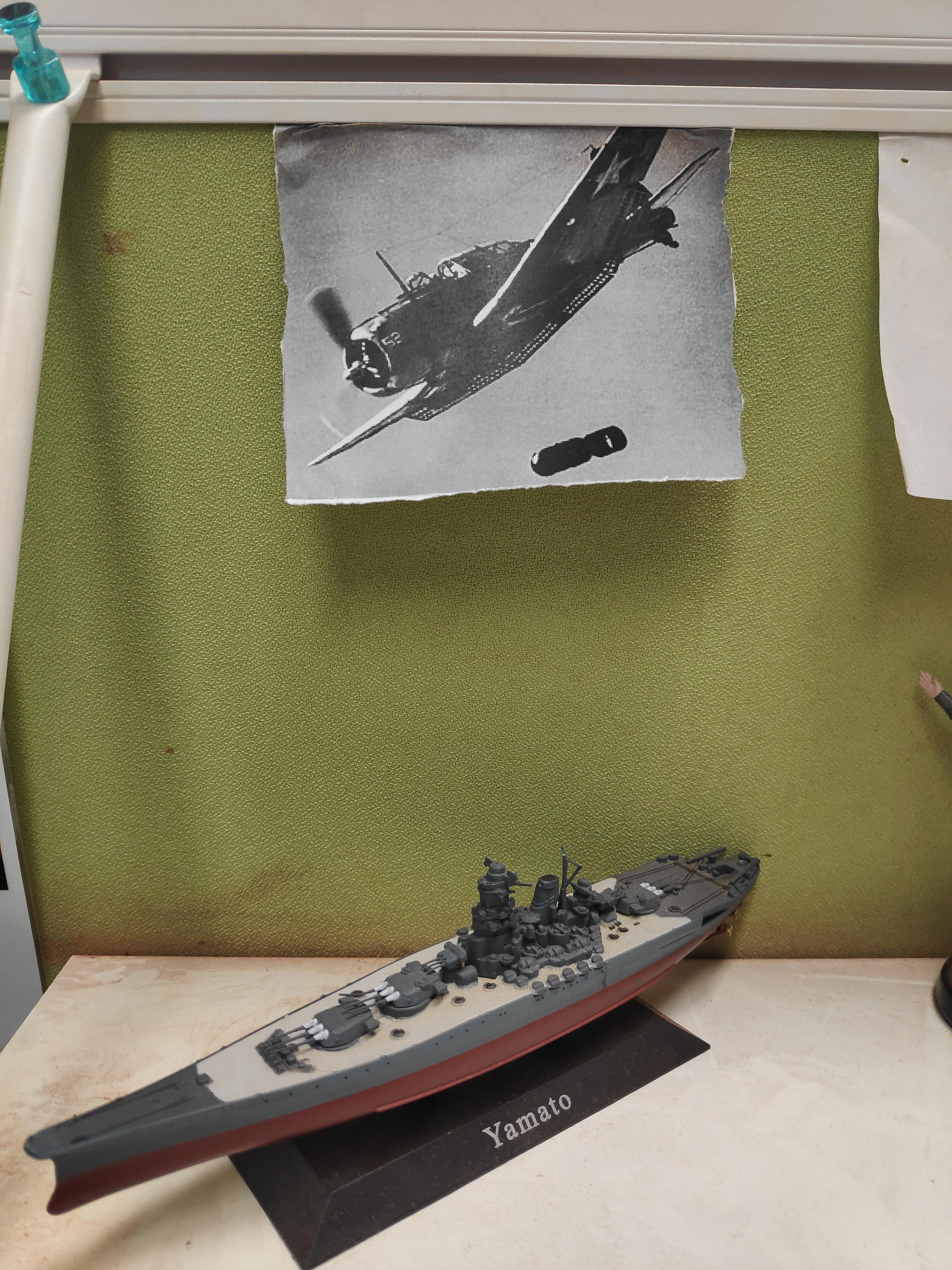 Accidentally left my Yamato model in the office. Came back next day and my colleague made some ...