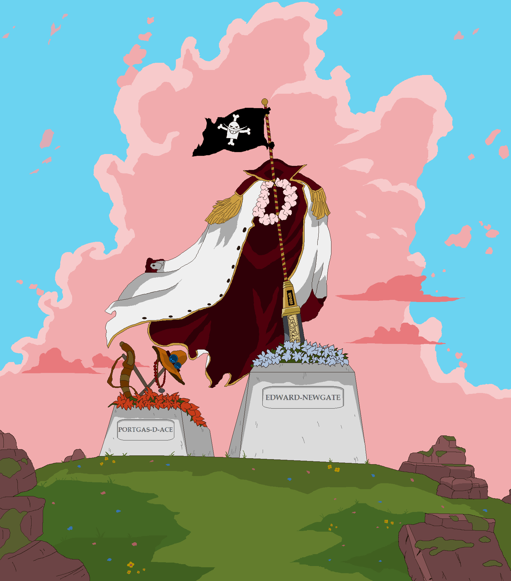 Ace and Whitebeard, MS Paint | Scrolller