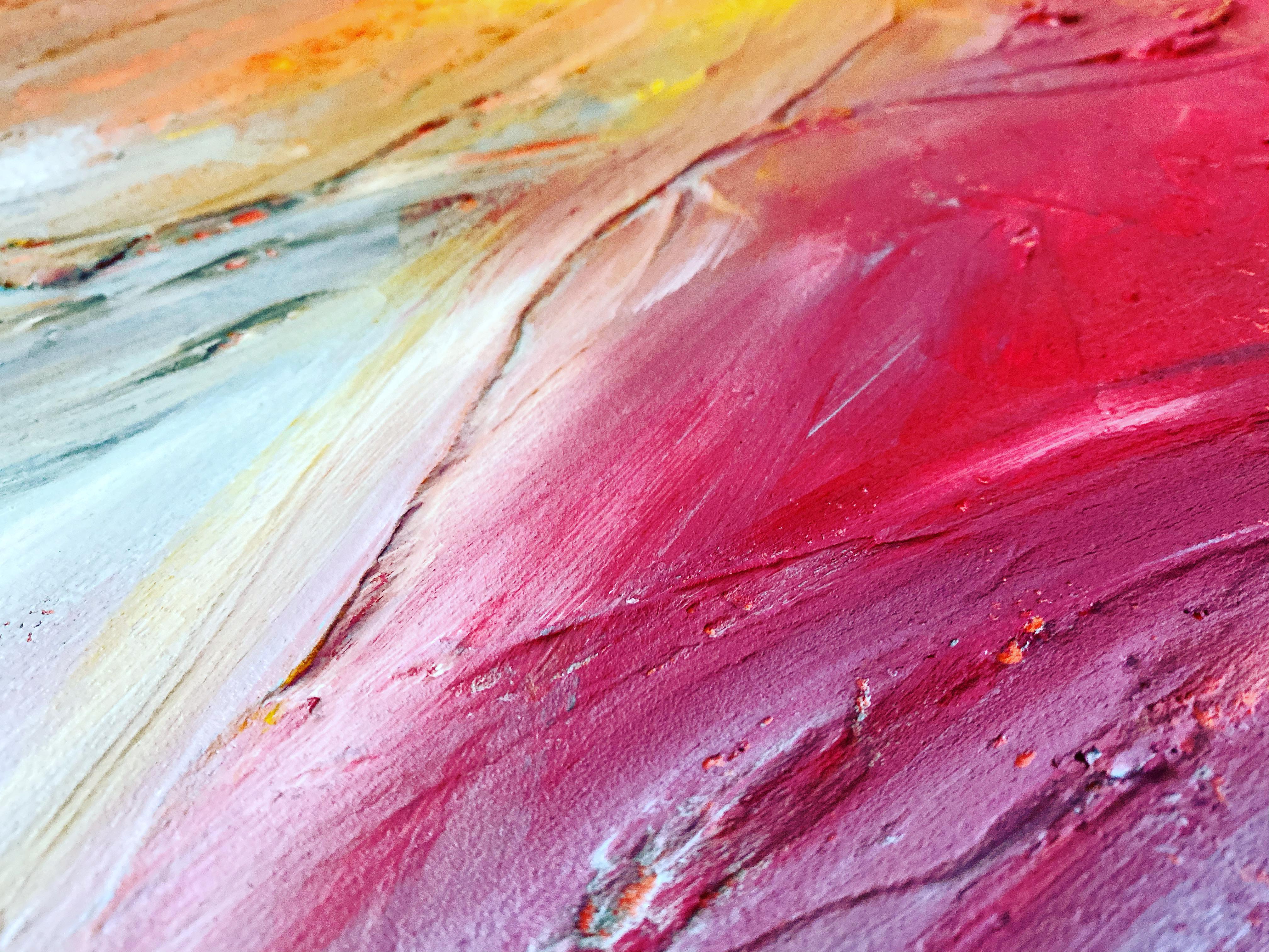 Acrylic on canvas, color, contrast, texture. | Scrolller