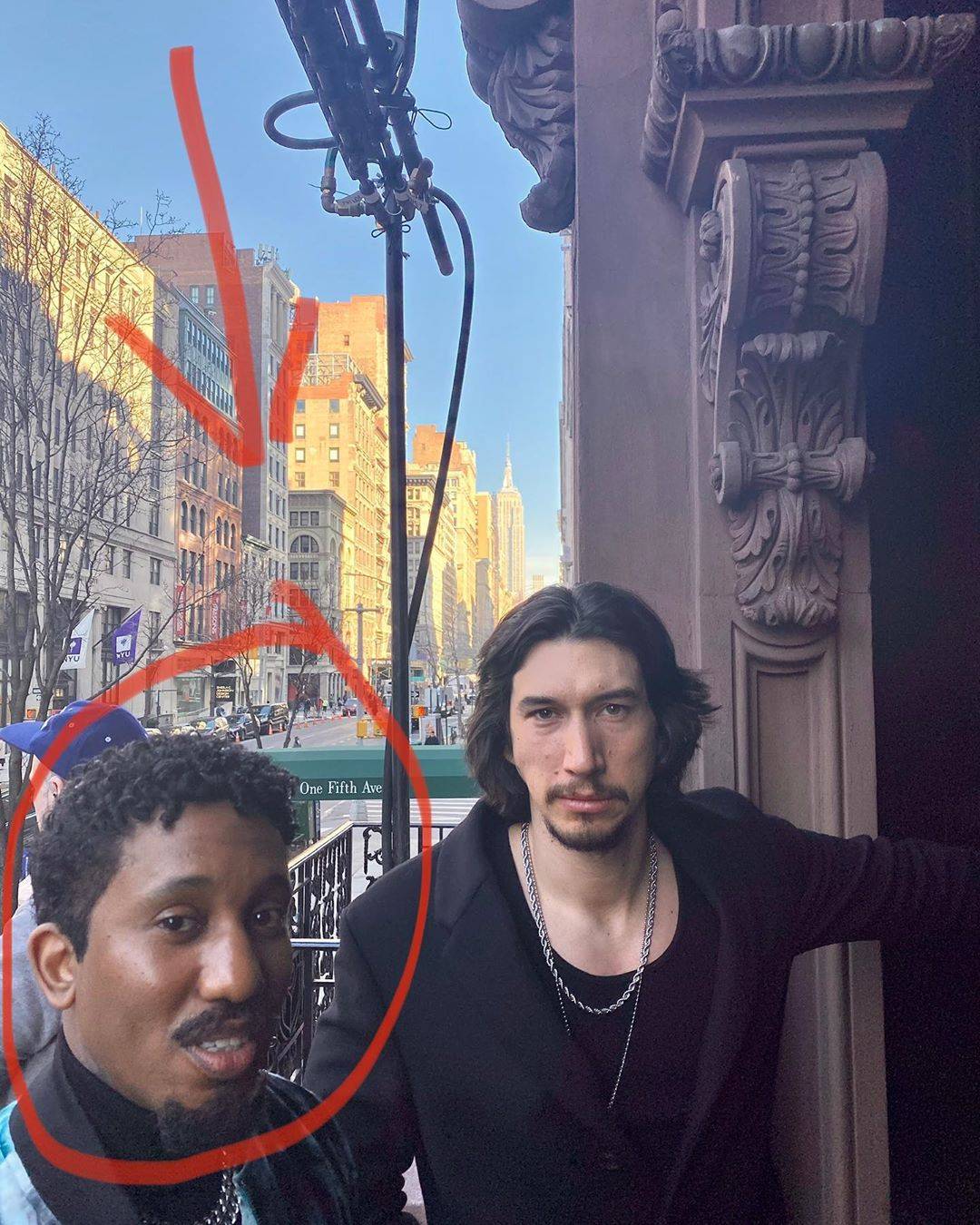 Adam Driver with Chris Redd at SNL. *Cr: Kenan Thompson | Scrolller