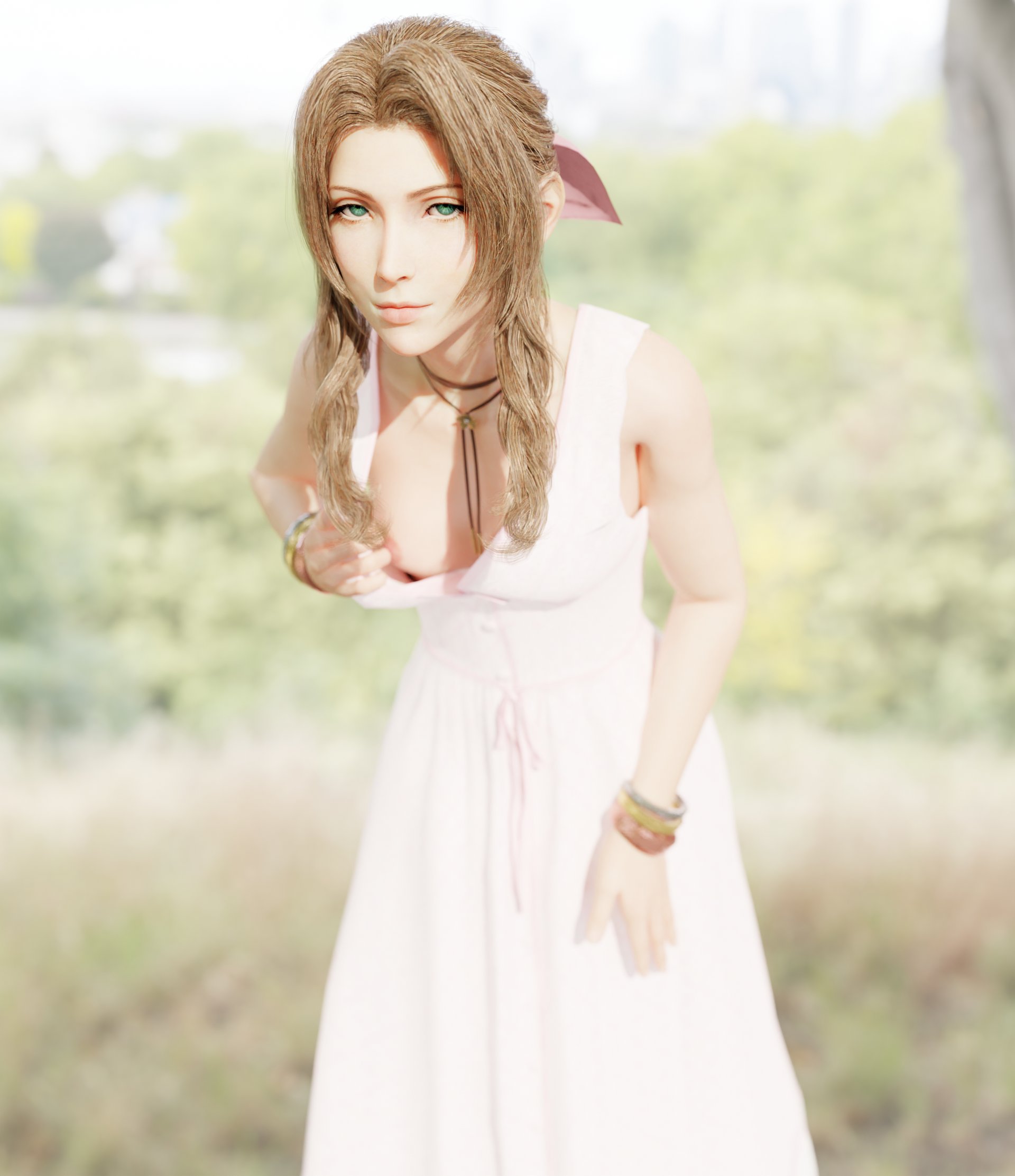 Aerith teasing (Mokujin Hornywood) | Scrolller