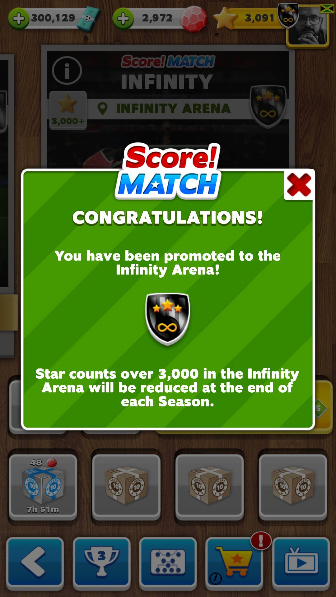 After over 1400 games in Arena 10, I have finally reached the promised land. Phew! | Scrolller