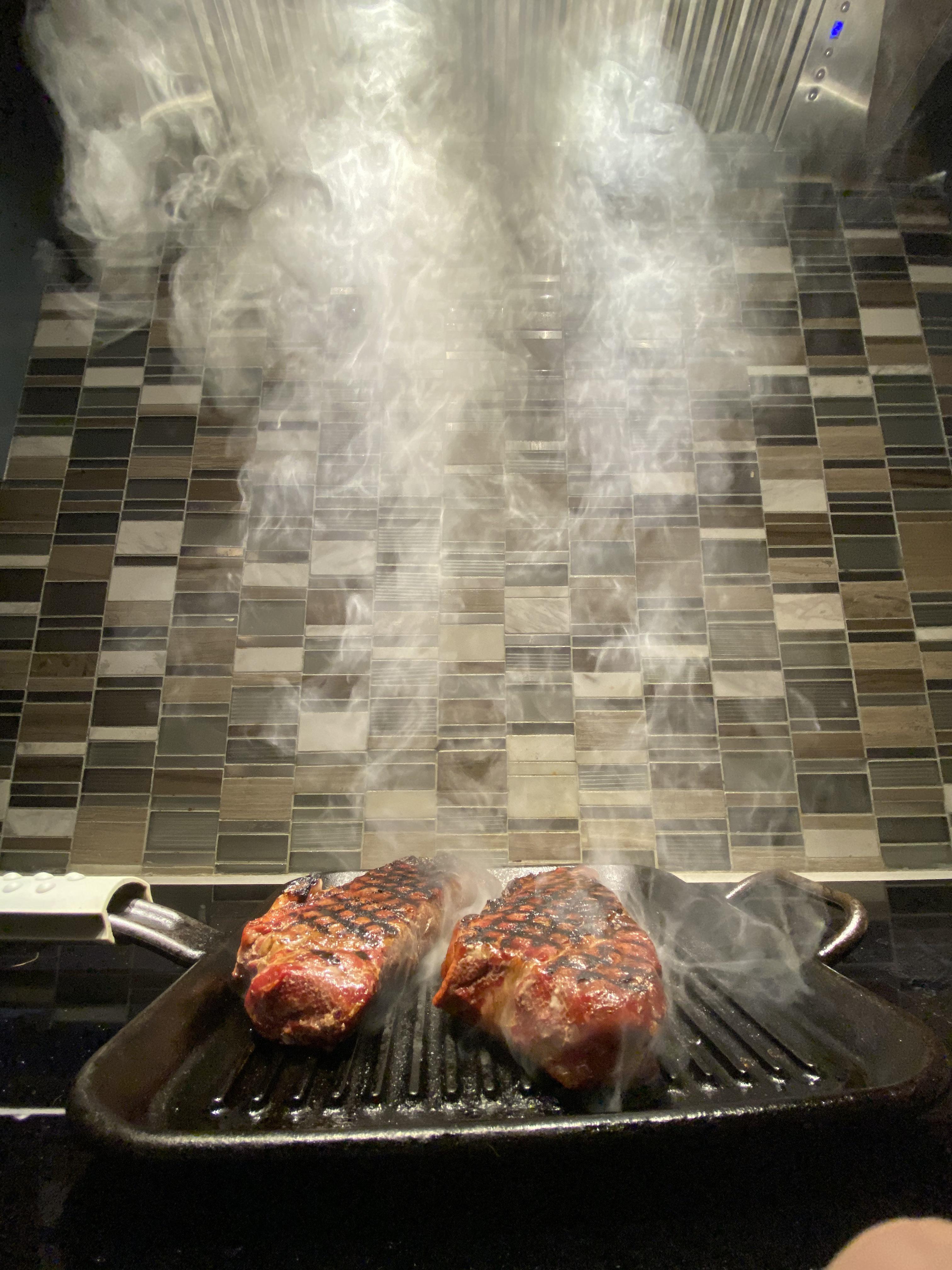After smoking a couple strip loins, this is how you sear. | Scrolller