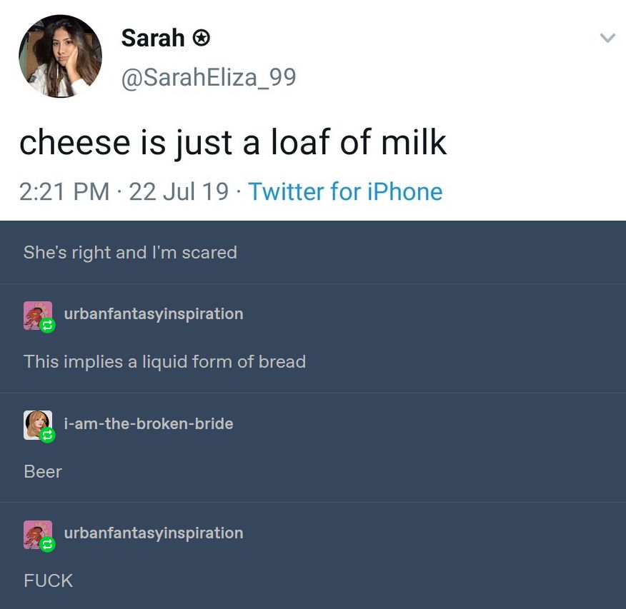 Ah yes, I do enjoy me a nice loaf of milk | Scrolller