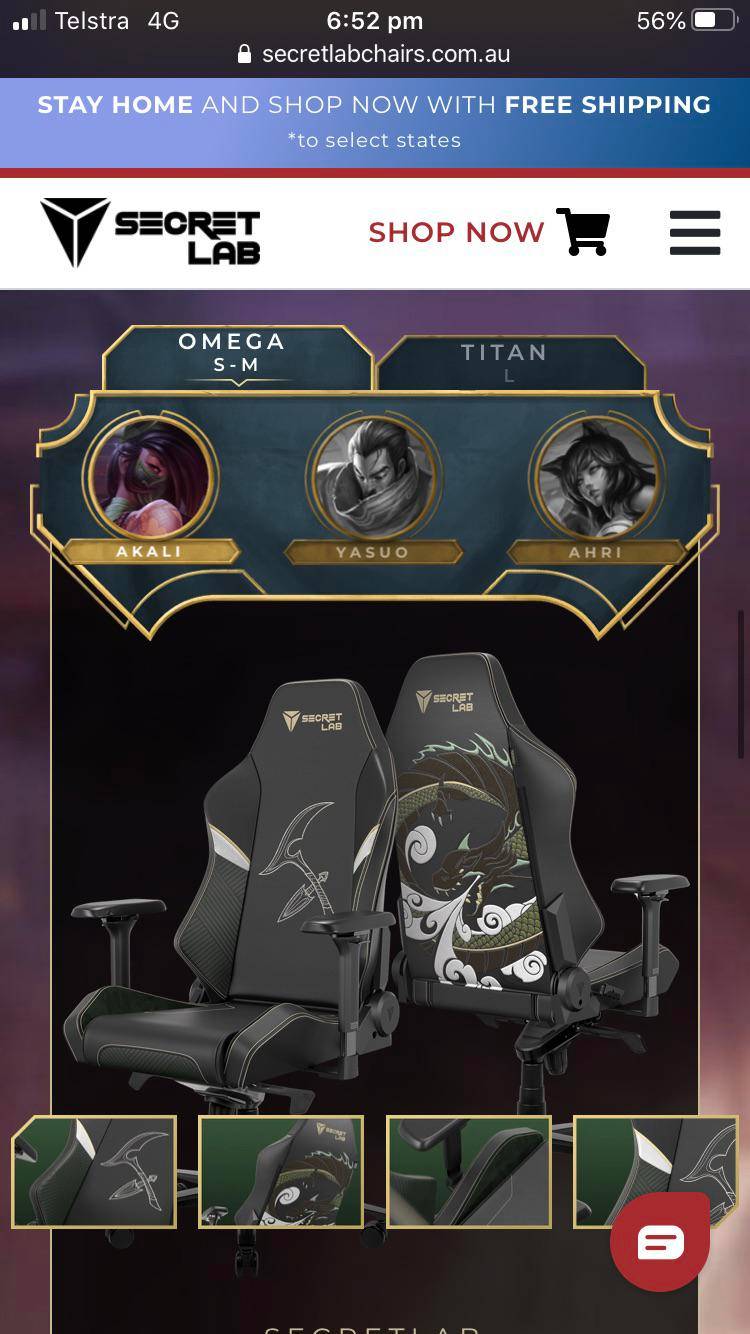 Akali edition chair from SecretLab now available for preorder!! They’re also doing a K/DA akali ...
