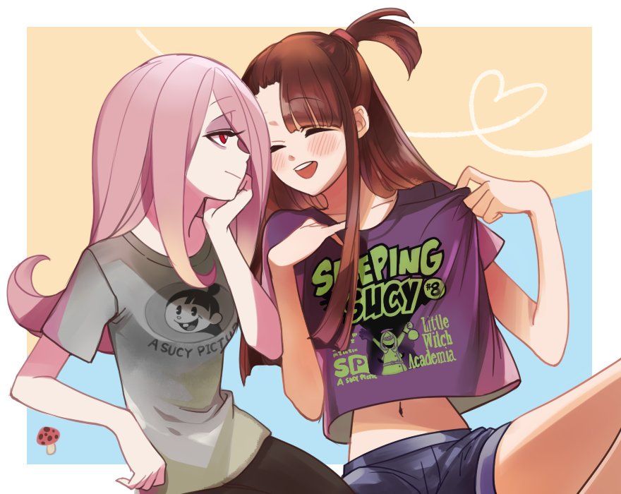 Akko and Sucy repping the LWA merch | Scrolller