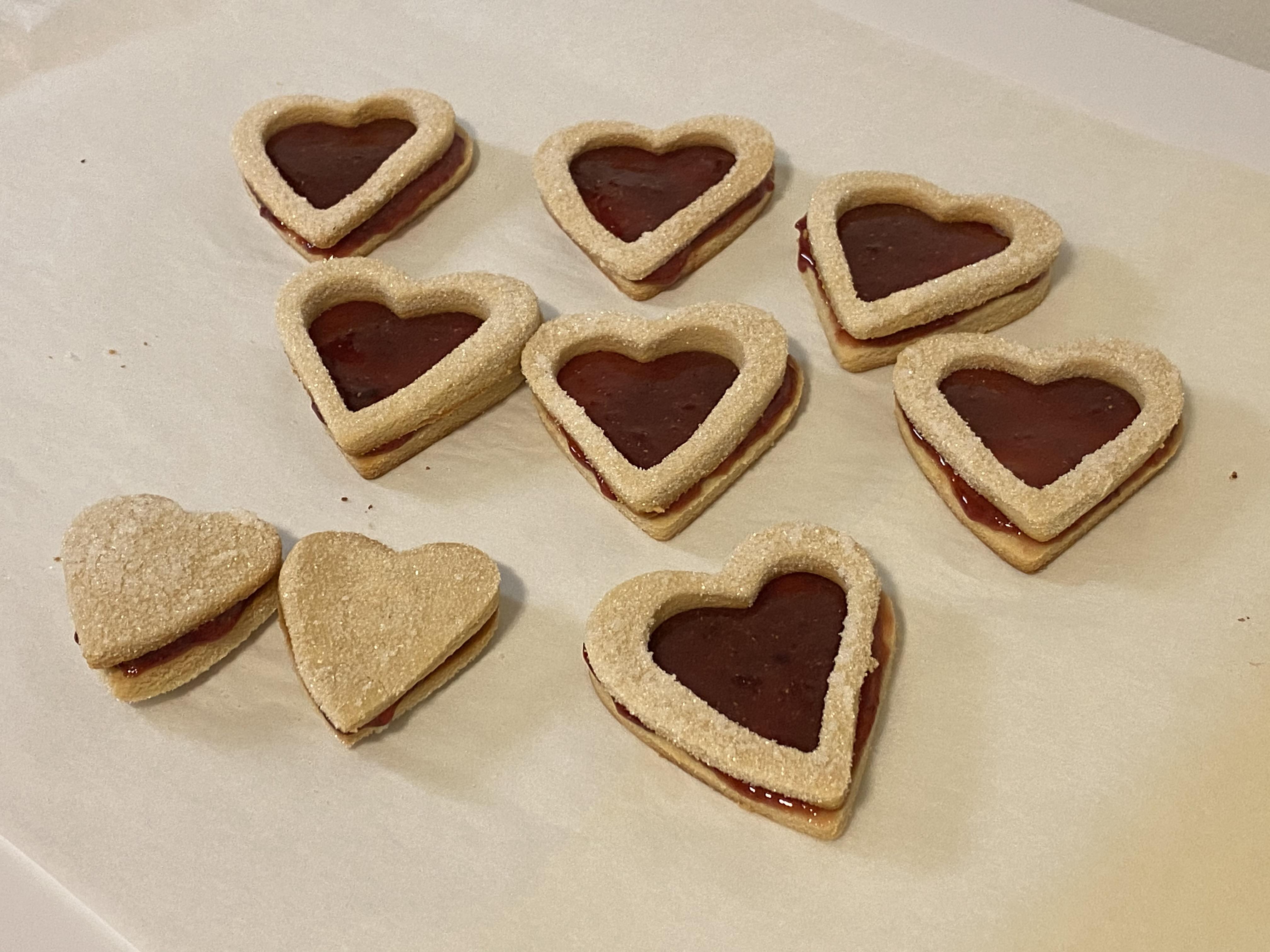Almond shortbread with strawberry jam filling. | Scrolller