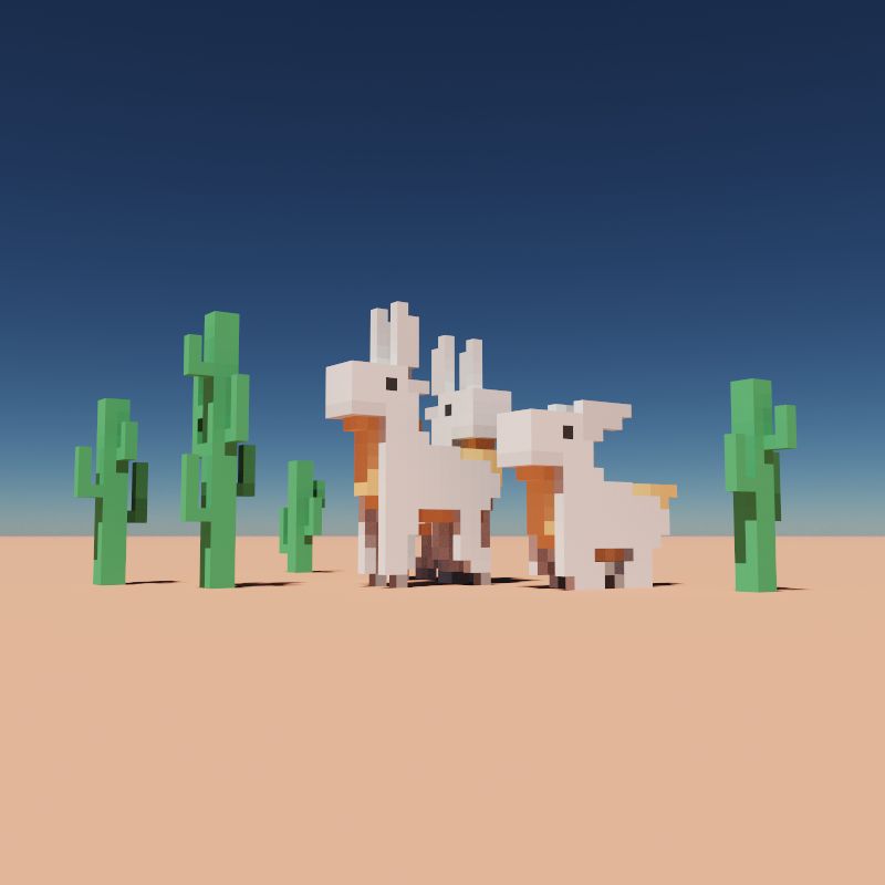 Alpha's - Voxel creatures created with Magicavoxel. | Scrolller