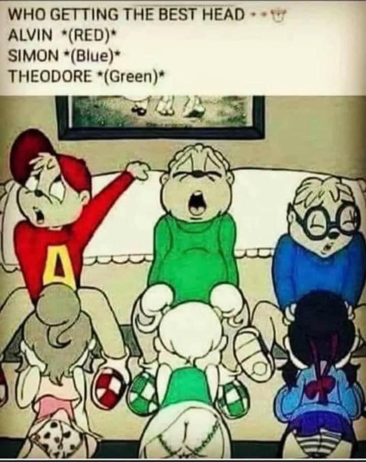 Alvin, Simon, Theodore (artist unknown) [Alvin and the Chipmunks] | Scrolller