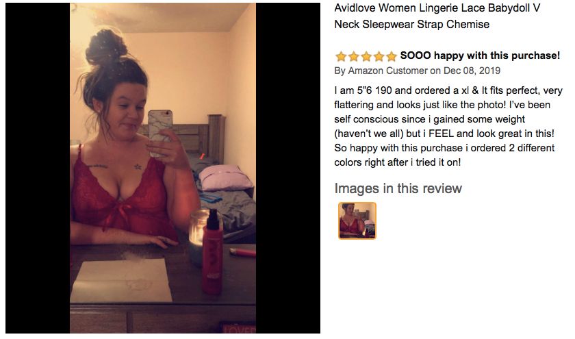 Amazon Girl Bedroom Red Lingerie Selfie | Scrolller
