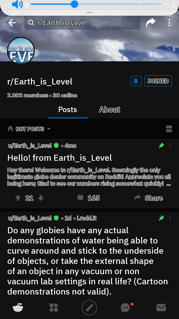 An actual legit flat earth subreddit | Scrolller