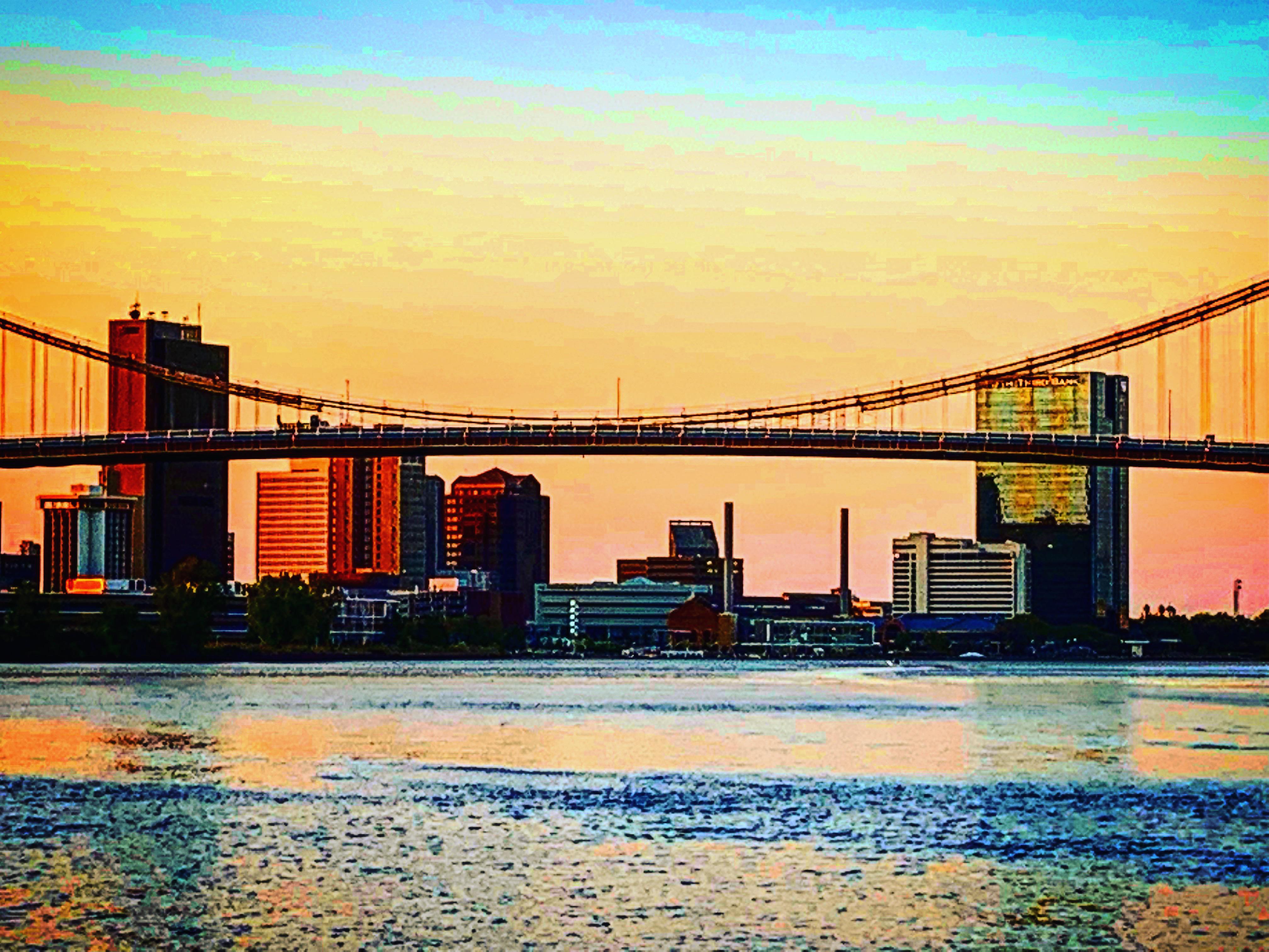 An assisted pic of the skyline at sunset. | Scrolller