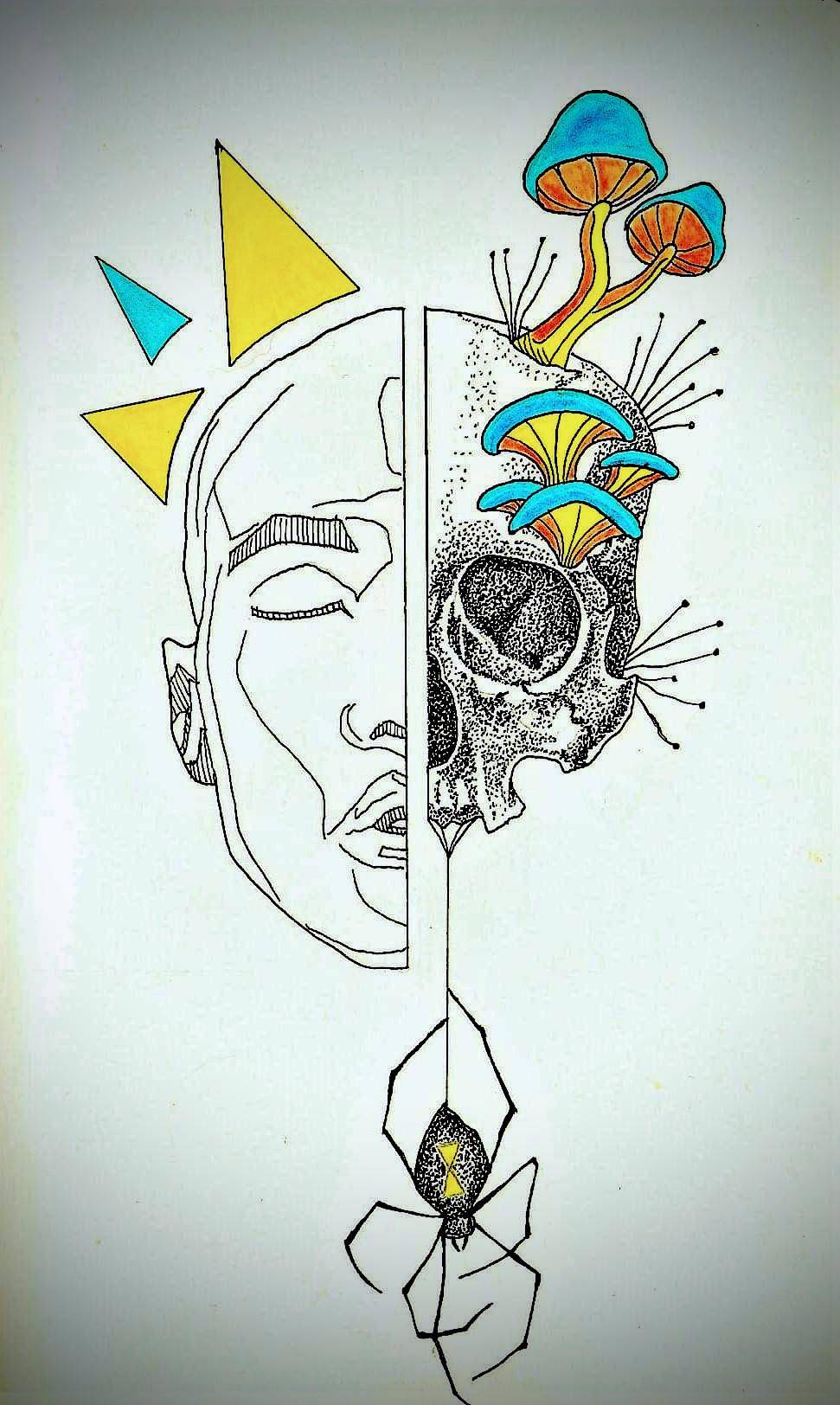 An attempt at some simple linework and geometry. Instagram: reddy.ink | Scrolller