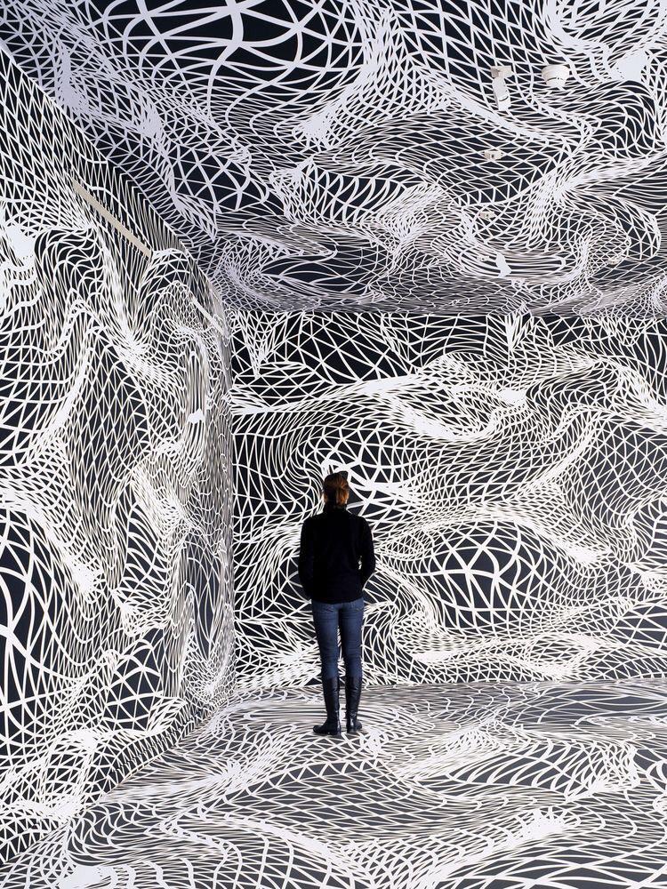 An optical illusion room by Peter Kogler | Scrolller