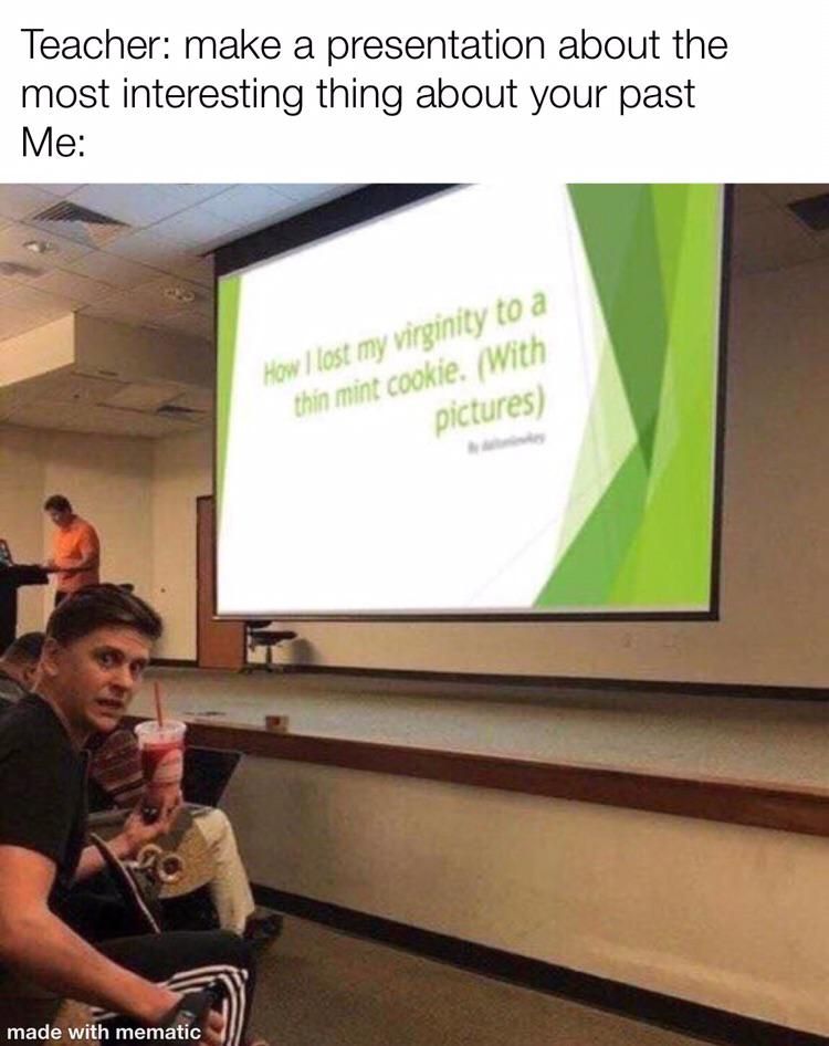 "And that concludes the presentation, any questions?" | Scrolller