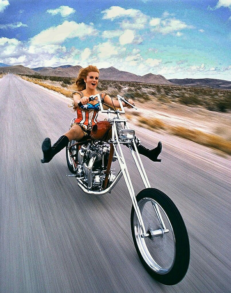 Ann Margaret riding a chopper 1971 | Scrolller