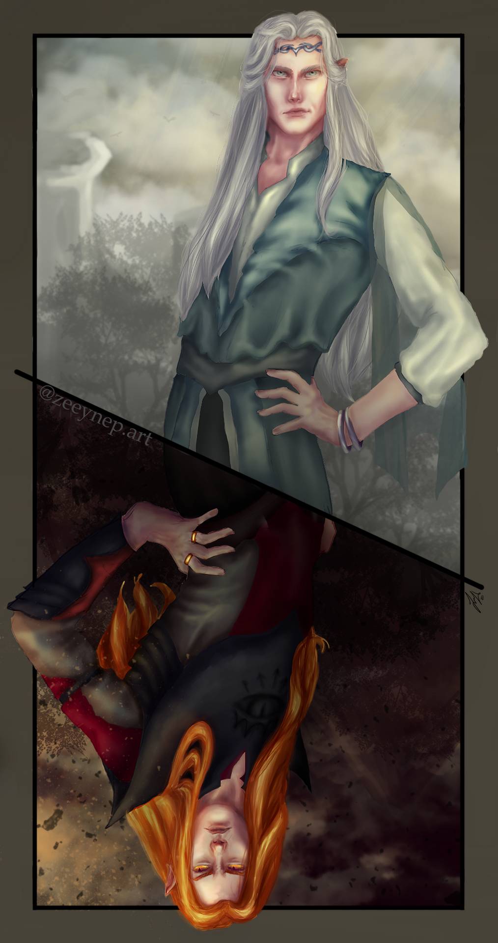 Annatar & Sauron art by me. (J.R.R. Tolkien) | Scrolller