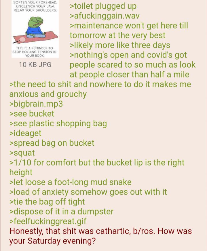 Anon and his poop bucket | Scrolller