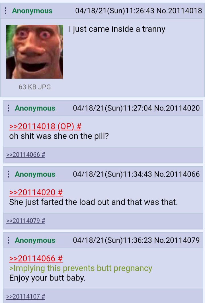 Anon gets tran buttpreggers | Scrolller