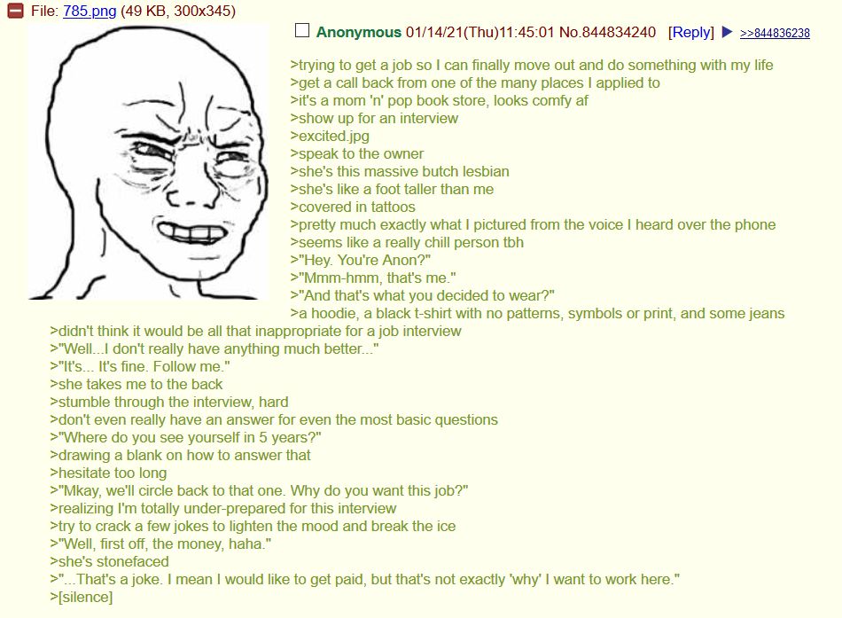 anon goes to a job interview | Scrolller